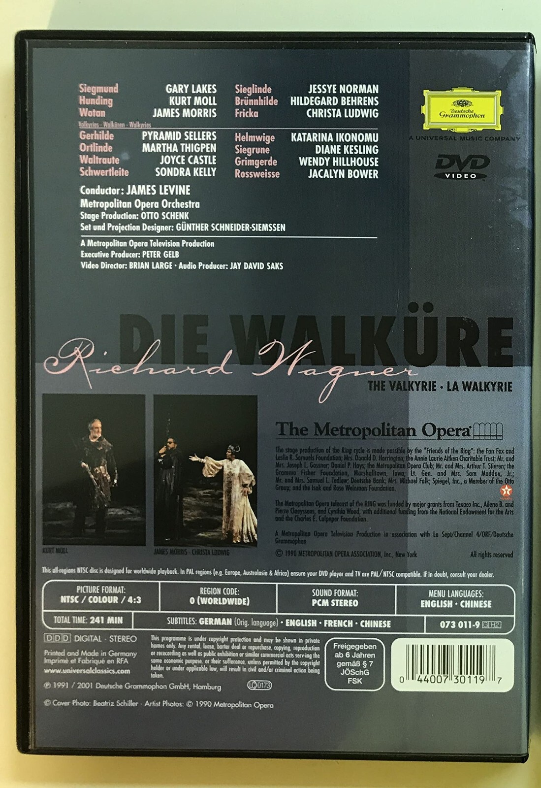 Die Walkure Richard Wagner The Valkyrie 2 DVD + Insert Metropolitan ...