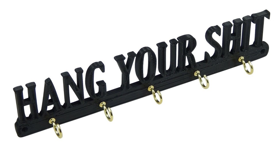 Hang Your-Shit Funny Key Rack Hanger Holder Entryway Organizer Hooks ...