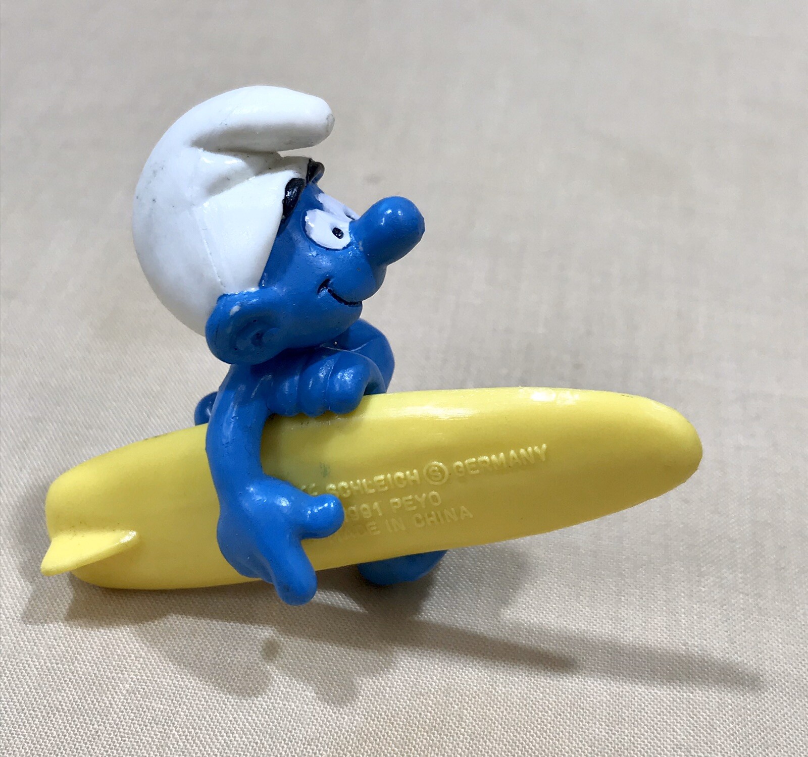 VINTAGE 1991 SMURF Surf Board Surfer Pitufo Schtroumpf Schlümpf ...