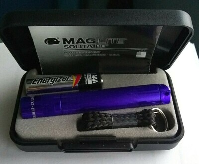 Maglite Flashlight Incandescent Solitaire AAA *Purple K3A982 with Box ...