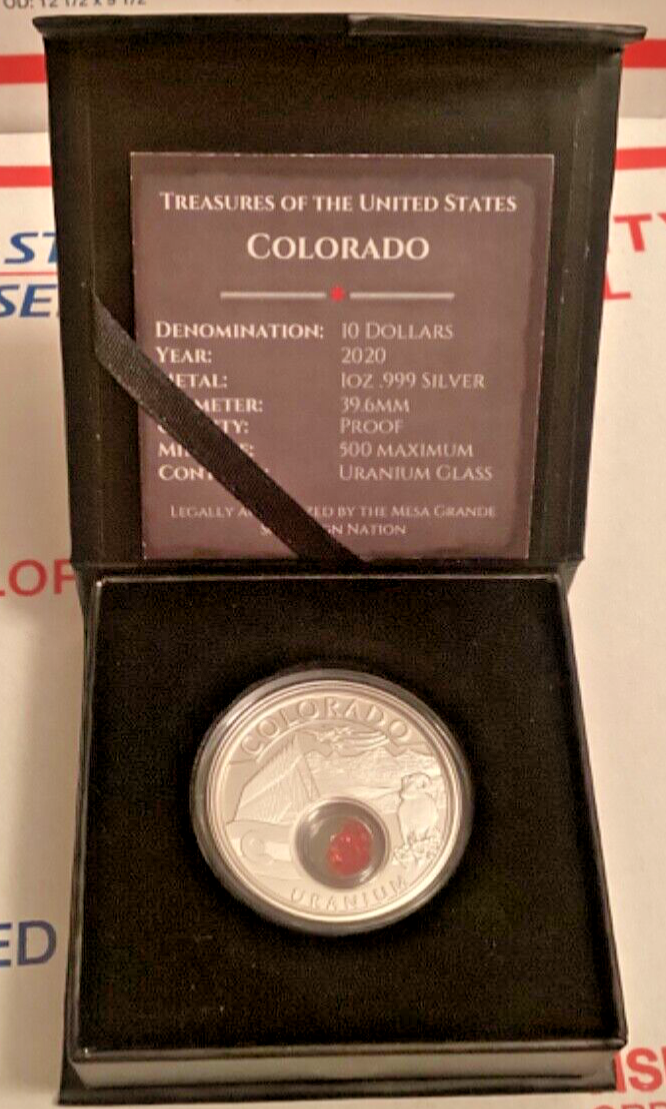 COLORADO URANIUM #/500 COA MINT BOX 1 OZ SILVER Treasures of the US ...