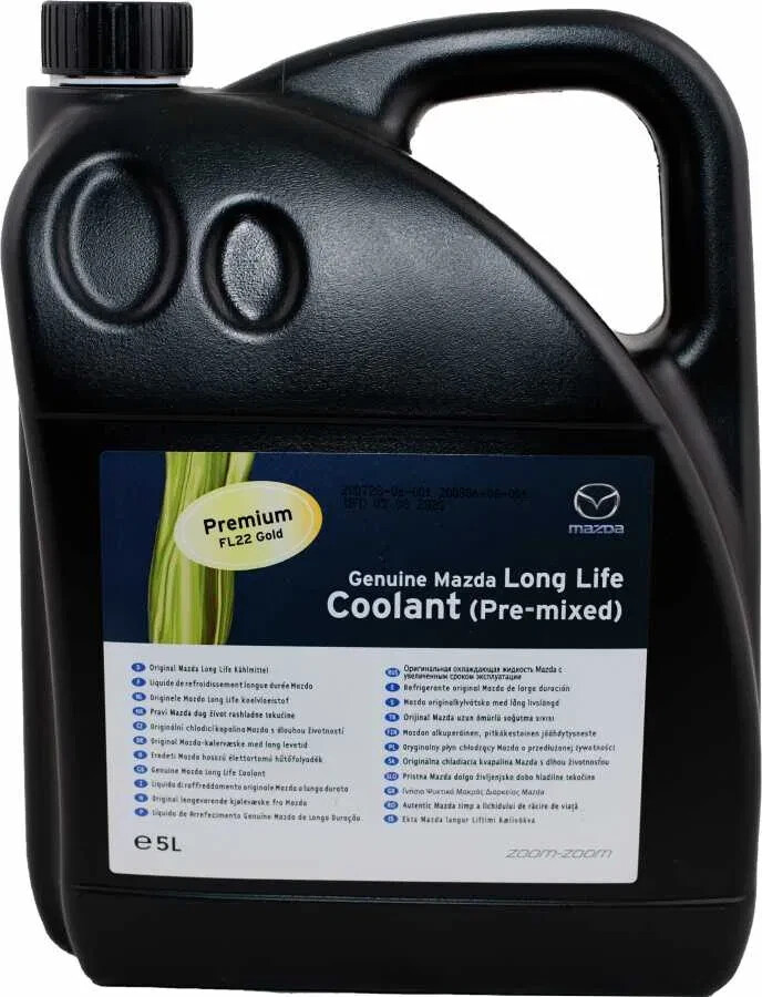Genuine Mazda FL22 Long Life Coolant Pre-Mix 5L New! Premium FL22 Gold ...