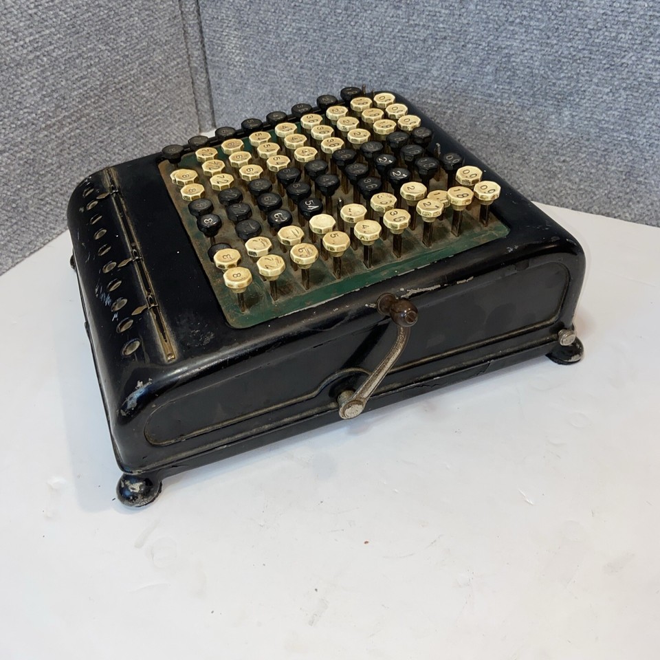 Antique Burroughs Adding Machine Vintage Calculator Cast Iron 5-549388 ...