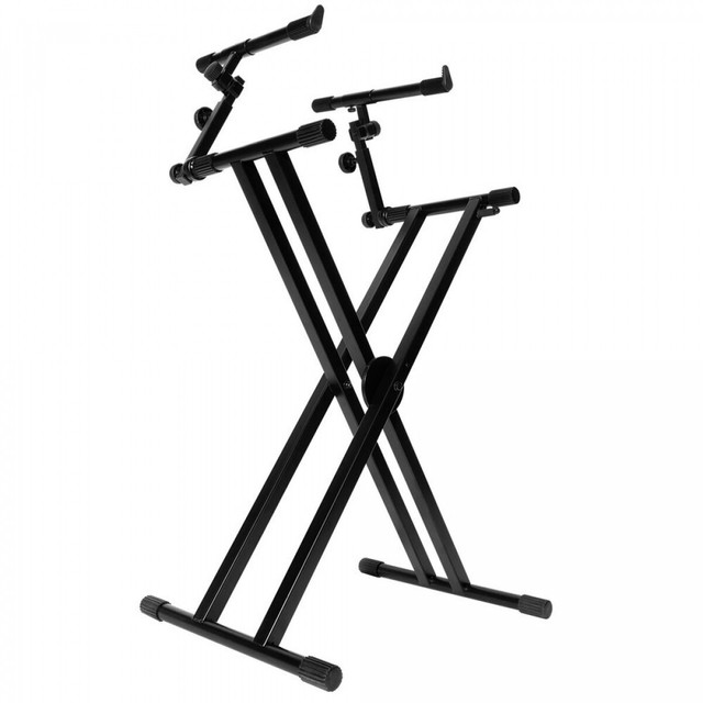 On-Stage Double-x Ergo Lok Keyboard Stand With 2nd Tier for sale online ...
