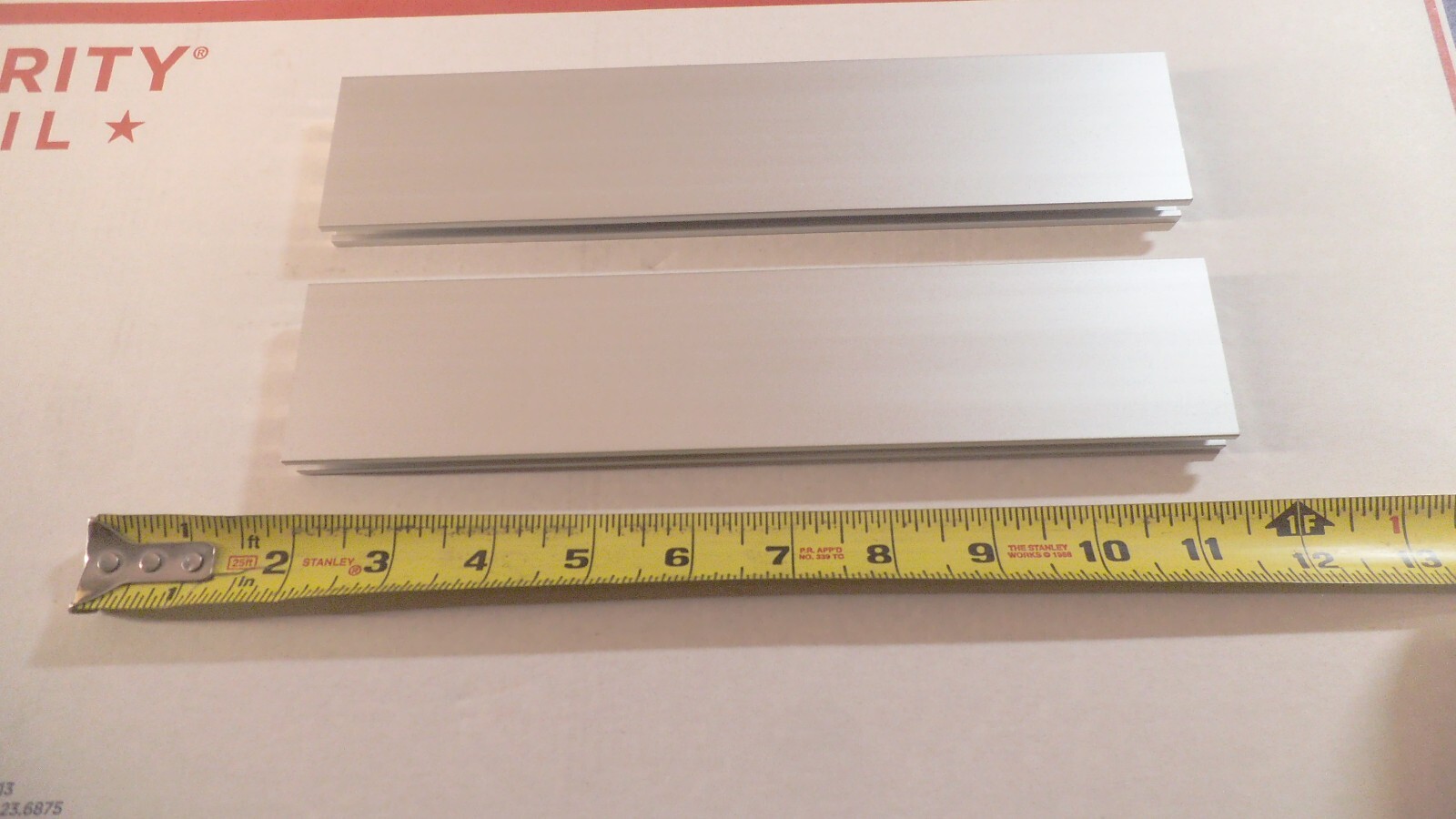 Lot of 2 pcs Aluminum slotted bar stock, 9-5/8" x 2" x .475 thick | eBay