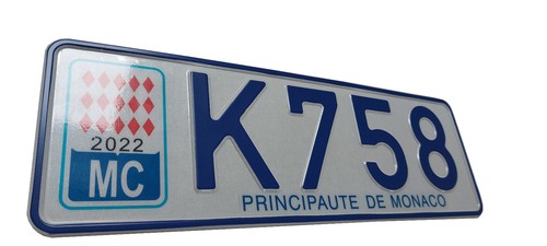 MONACO European Euro License Plate Number Tag Custom Customized YOUR ...