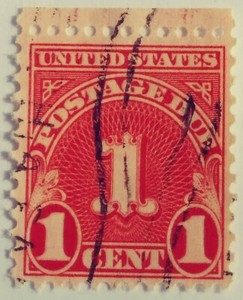 United States 1 Cent Postage Due Stamp | eBay