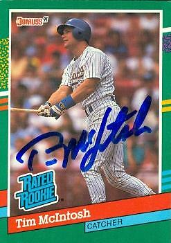 Tim McIntosh autographed Baseball Card (Milwaukee Brewers) 1991 Donruss ...