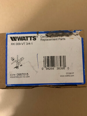 WATTS 0887015 RK 009-VT Total Relief Valve Repair Kit for 3/4-1 RPZ | eBay