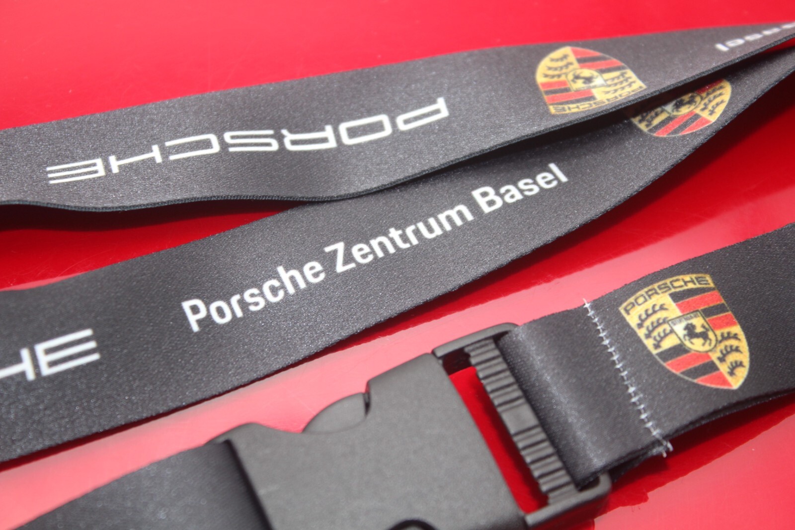 Porsche Neck Strap black Press Gift Porsche Swiss key chain lanyard 911 ...