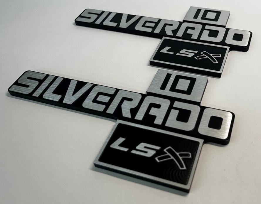 Emblem Custom Billet Front Fender Silverado 'LSX' Truck 1981-1987 C 10 ...