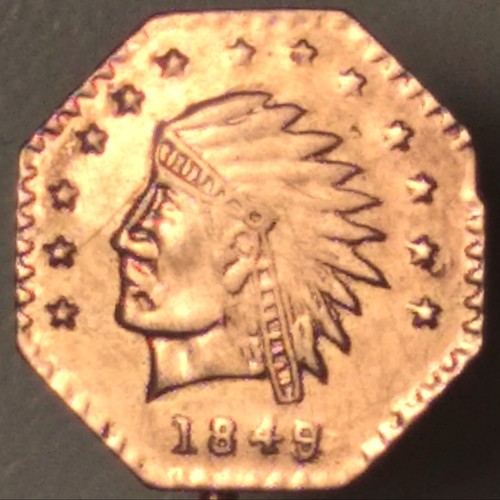 1849 California Gold Stick Pin. Rare token/medal/charm/exonumia/bullion ...