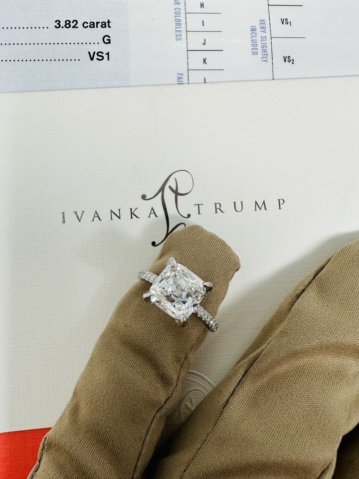 Ivanka Trump 3.82CT Platinum Engagement Ring *GIA CERTIFIED* | eBay