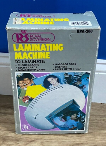 Royal Sovereign RS Laminating Machine White RPA-200 | eBay
