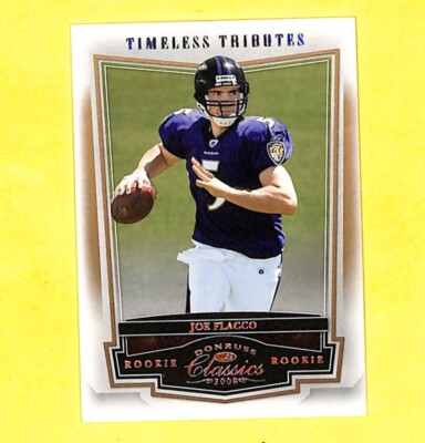 2008 Donruss Classics 219 Joe Flacco Timeless Tributes Rookie Card 17/ ...