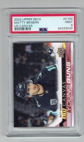 Matty Beniers 2022 Upper Deck Young Guns UD Canvas #C100 PSA 9 Mint | eBay