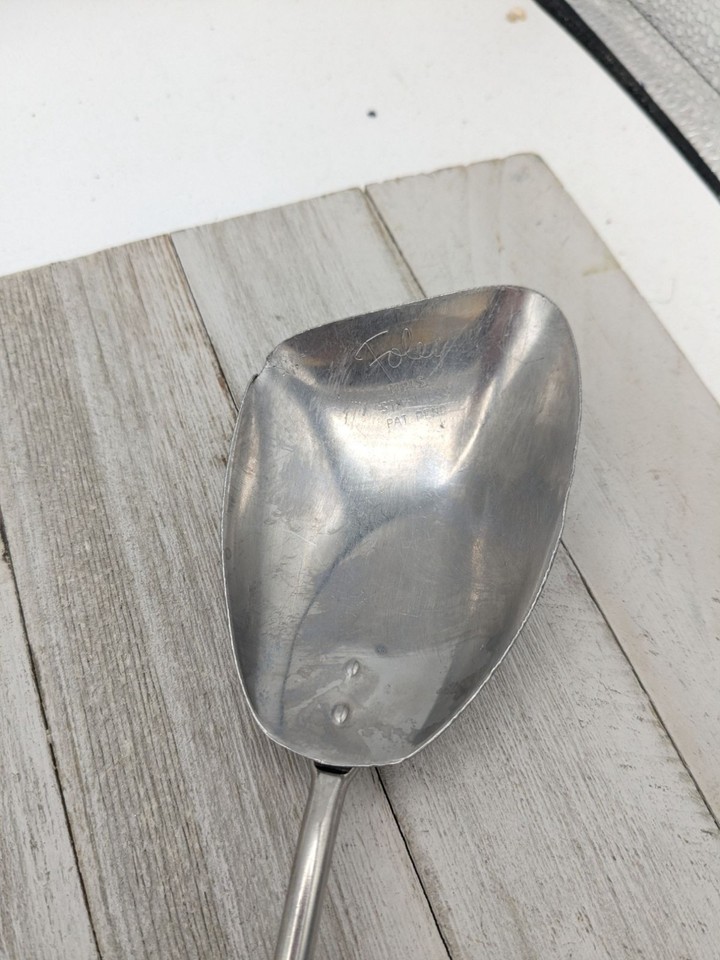 Vintage Foley Corner Cleaner Stainless Slanted Spoon 10 1/2" Ice Cream ...