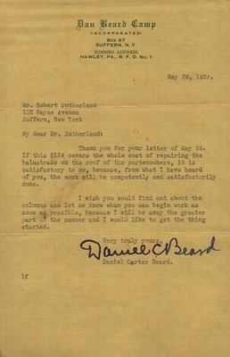 DANIEL C. BEARD - TYPED LETTER SIGNED 05/26/1937 | eBay