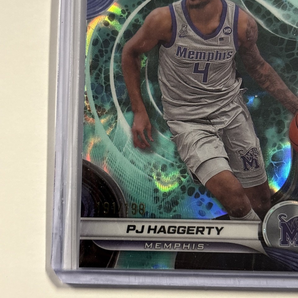 2024-25 Bowman University Best - PJ Haggerty #60 Aqua Lava Refractor ...