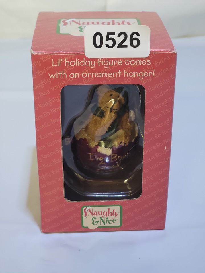Boyds Collection 2005 I’ve Been Good Santa Holiday Ornament Figure w ...