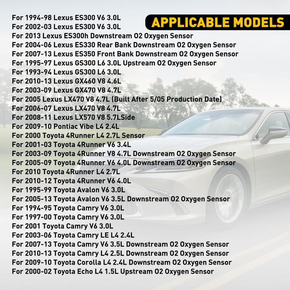 2X 234-4260 O2 Oxygen Sensor Up/Downstream for Toyota Camry Lexus ES300 ...