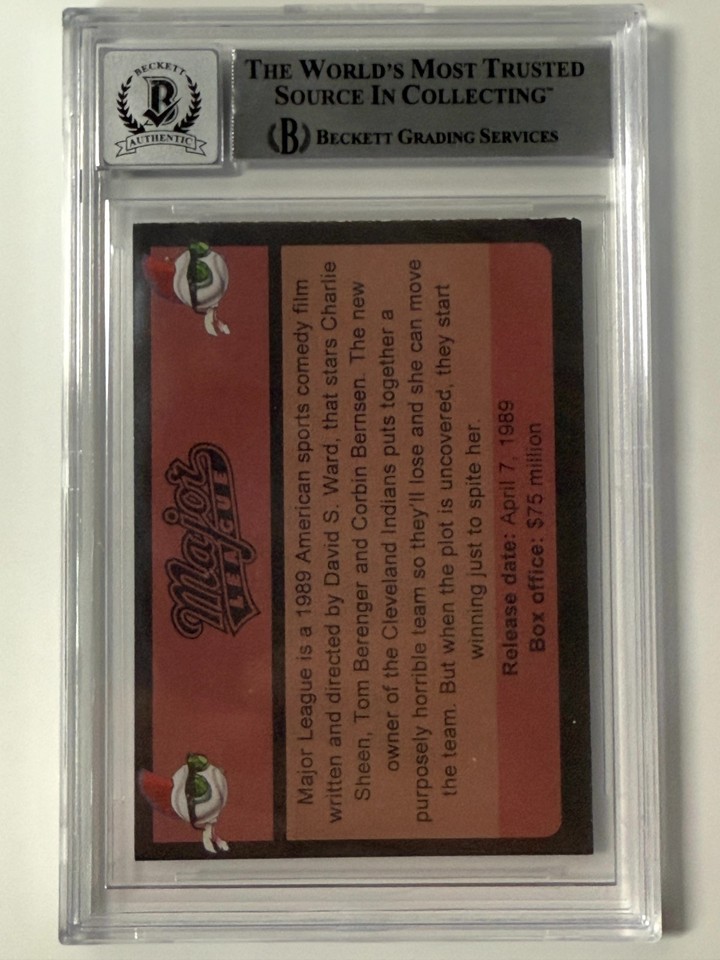 Charlie Sheen, Berenger & Bernsen Autographed Set Card BECKETT GEM MINT ...