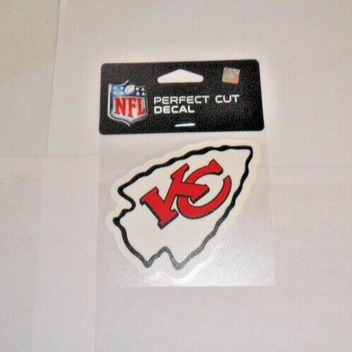 KANSAS CITY CHIEFS 4 X 4 DIE-CUT DECAL OFFICIALLY LICENSED PRODUCT FAST ...