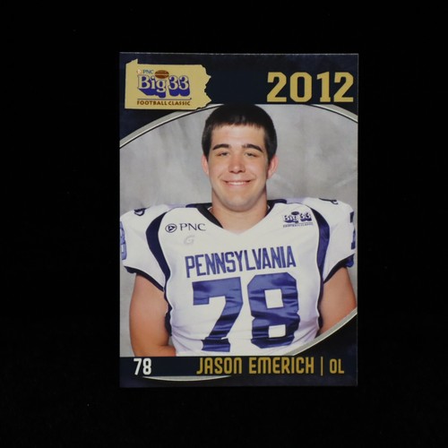 2012 Jason Emerich Big 33 Pennsylvania "BLUE" High School Football #78 ...