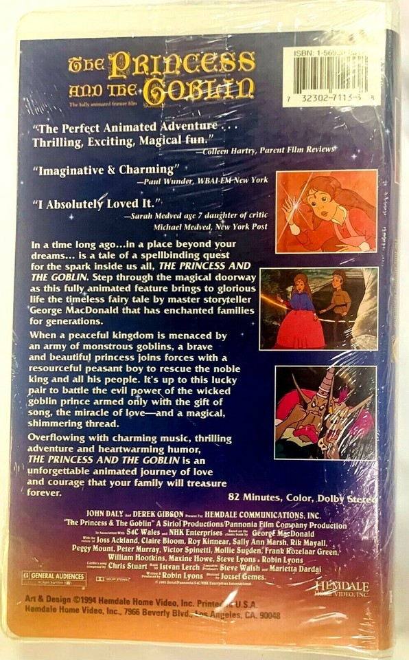 The Princess and the Goblin (VHS, 1994) Clamshell Brand New Sealed HTF ...
