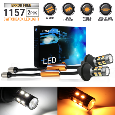 Canbus 1157 Switchback LED Turn Signal Parking DRL Light Bulbs Kit ...