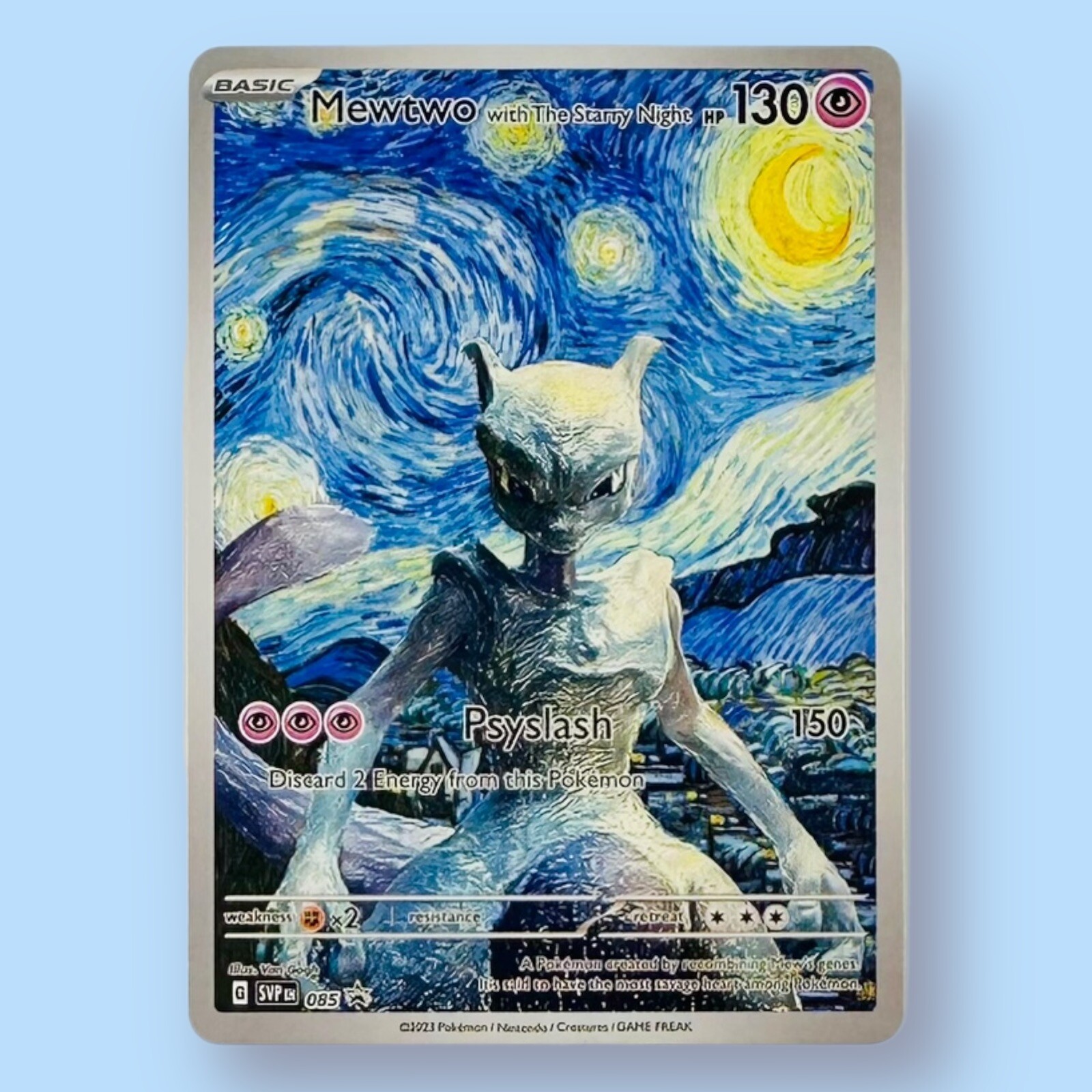 Pokemon Mewtwo Starry Night Van Gogh Beautiful Moon ACG Star Trading ...