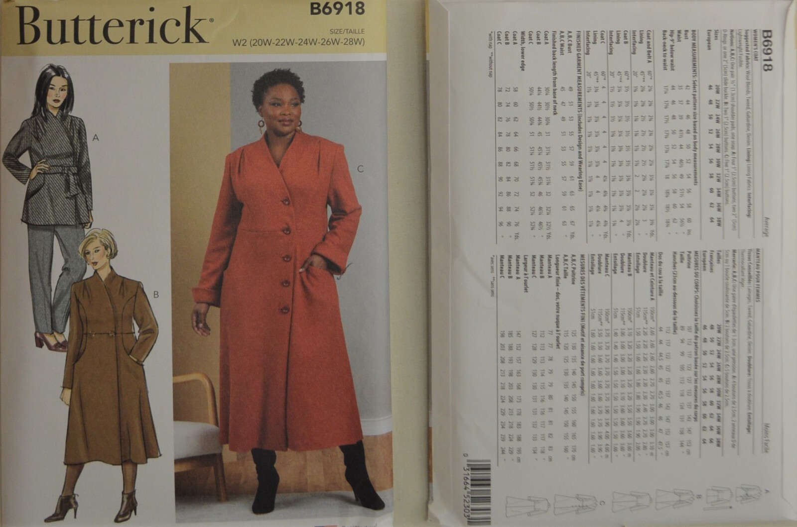 Butterick 6918 - Women's Coats in three Styles and Lengths | eBay