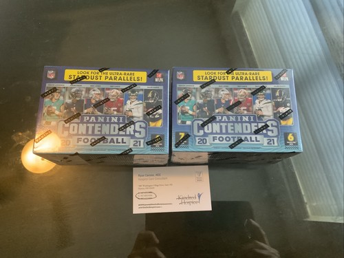 Lot of (2) New 2021 Panini Contenders NFL Football Retail Mega Boxes ...