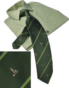 Hunting Tie Cravat Tie with Hunter Dog + Duck | eBay