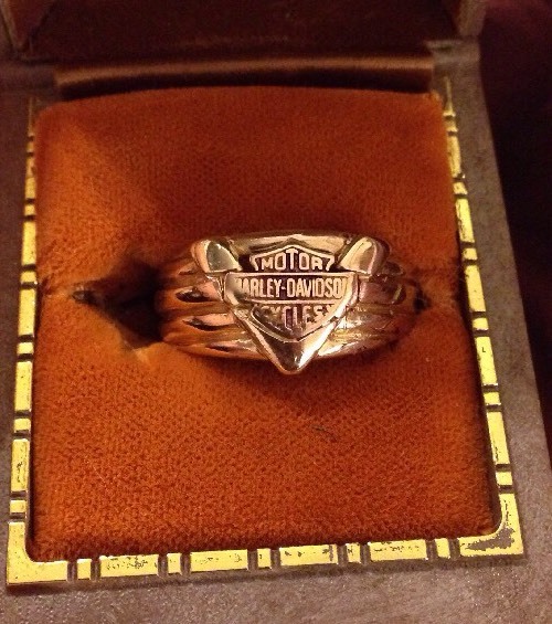 Mens 10k Yellow gold Harley Davidson Ring by Stamper Size 13 V Twin | eBay