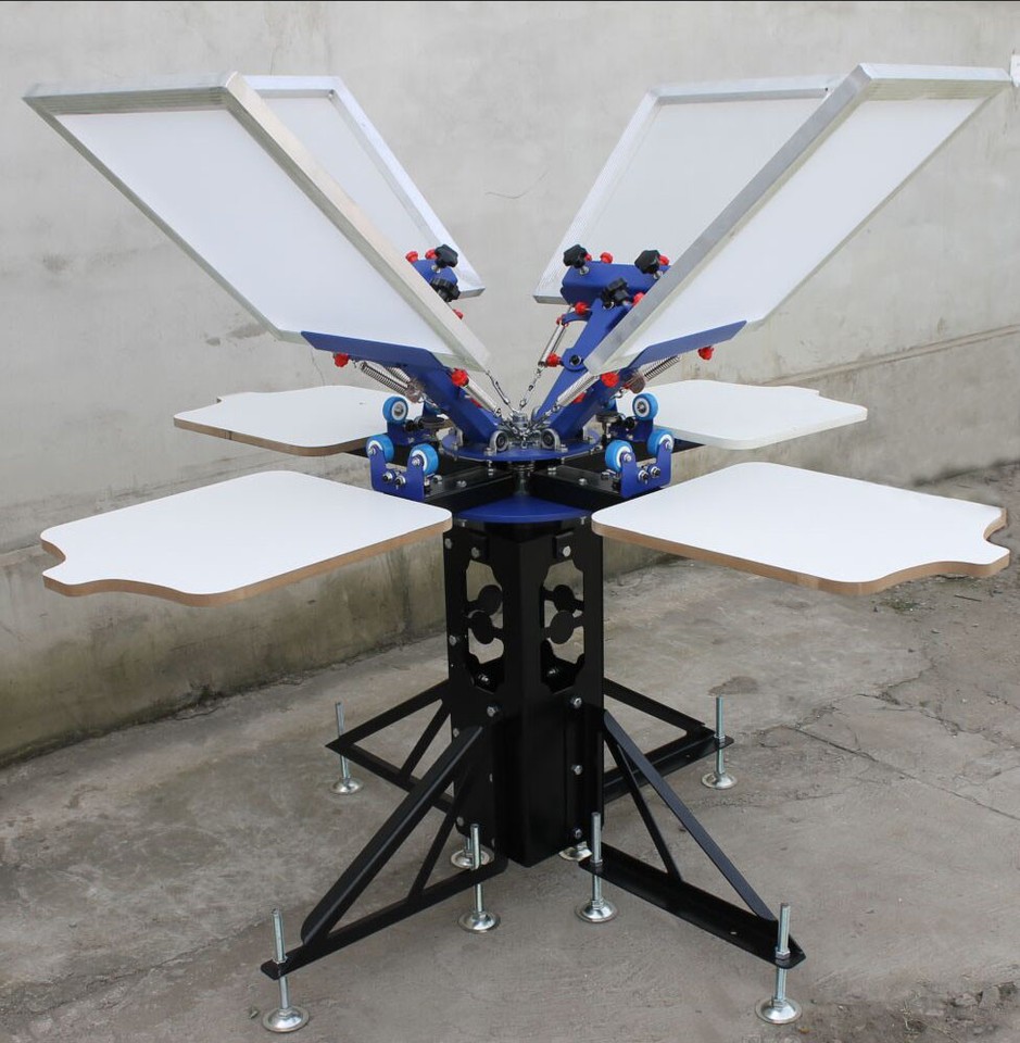 4 Color 4 Station Screen Printing Kit Press Tools Exposure Unit ...