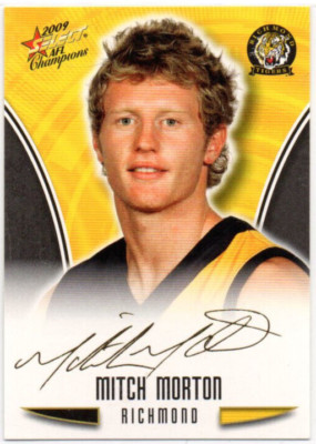 2009 SELECT AFL CHAMPIONS GOLD FOIL SIGNATURE - FS47 Mitch MORTON (RICHMOND) | eBay