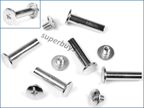 5 Sets M4 x 20mm Chicago Bookbinding Screws Binding Post Nickel Binder ...