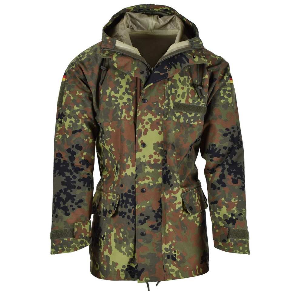 Mil-Tec brand German army field Jacket GoreTex Flecktarn camo ...
