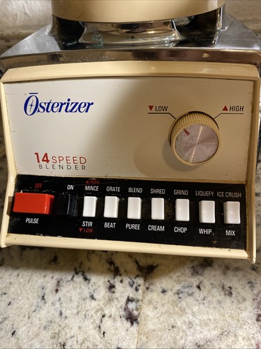 Vintage Osterizer Galaxie Dual-Range 14 Blender Base & Jar 1970'sChrome ...