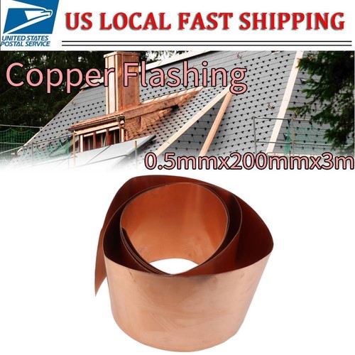 99.95% Pure Copper Flashing 0.5mmx200mmx3m Copper Metal Sheet Roll ...