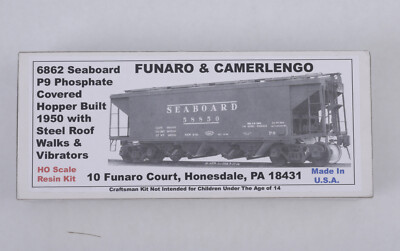 Funaro & Camerlengo 6862 Seaboard P9 Covered Hopper 1950 HO Scale Model ...