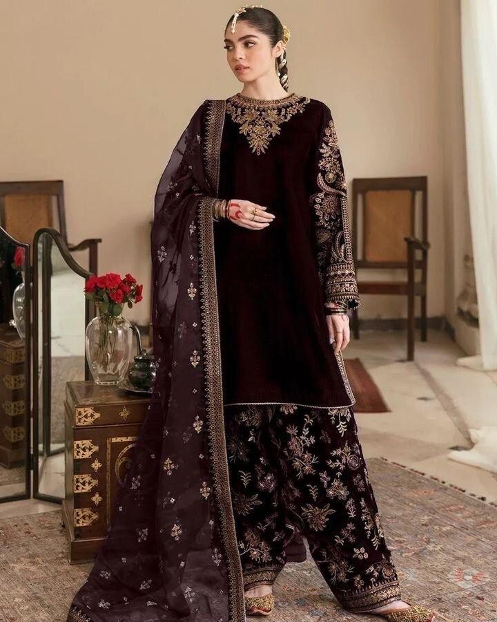 Designer Indian Pakistani Salwar Kameez Bollywood Dress Party Wear Suit ...