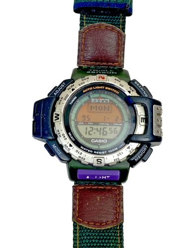 Casio Pathfinder Watch Rare Triple Sensor Trekking PRT-401 Cal 1470 ...