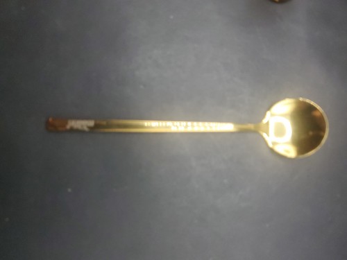 Moofin Gold 20K Plated SUS304 Spoon Tea Scoop Coffee Scoop Stirring ...