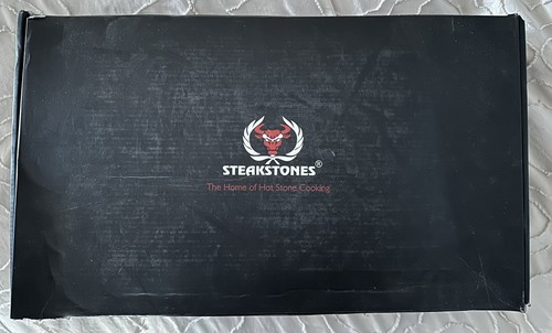 (2) The SteakStones Sizzling Steak Plate Hot Rock Set With Sauce Cup | eBay