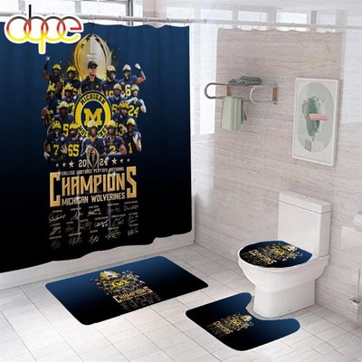 Michigan Wolverines Football Four-Piece Bathroom Set For Fans Set ...