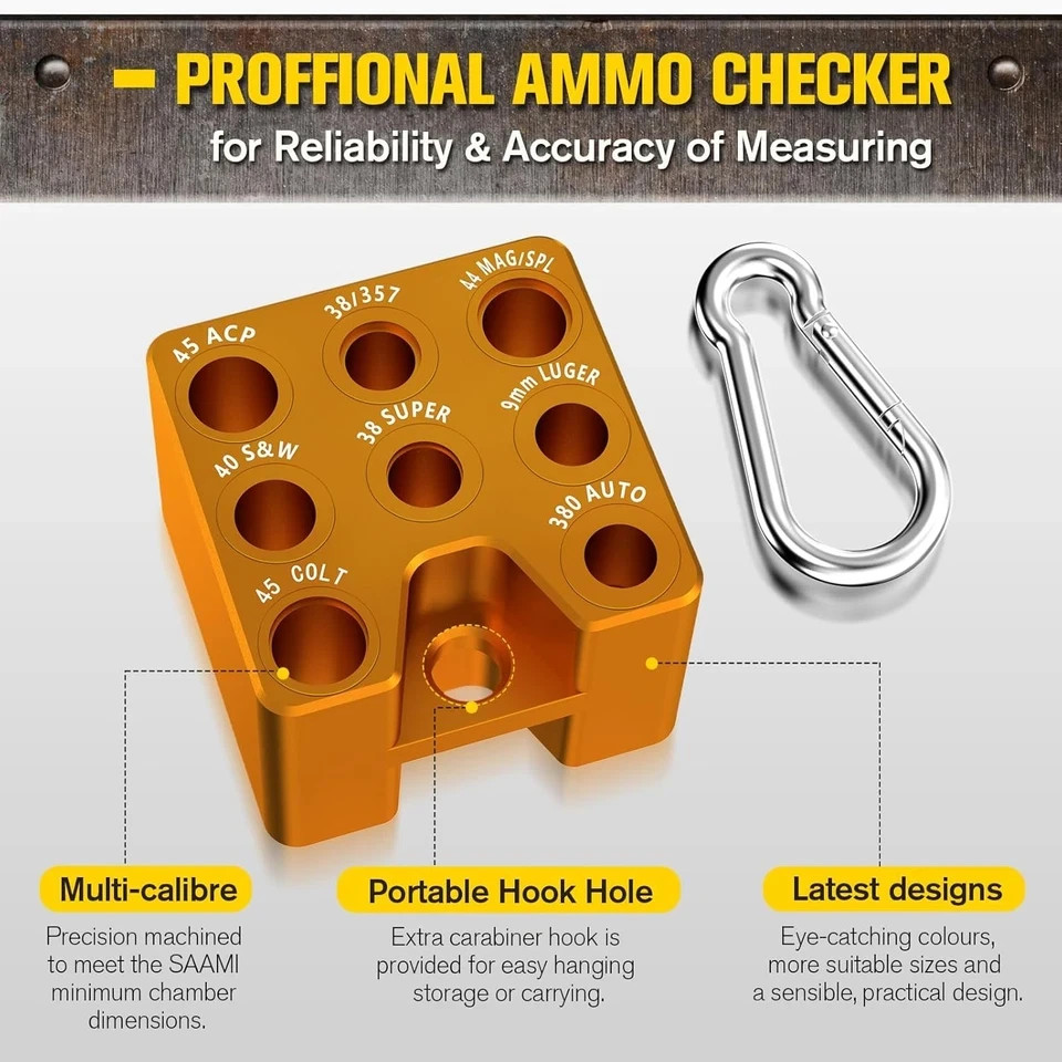 Ammo Checkers, Ammo Checker Cartridge Gauge, Accurate Size Ammo Checker ...