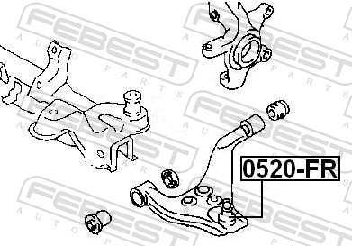 Fits FEBEST 0520-FR BALL JOINT, FRONT LOWER CONTROL ARM MAZDA BONGO F ⭐ ...