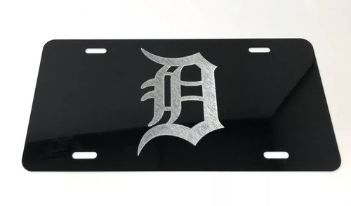 Detroit Tigers LOGO Car Tag Diamond Etched on Aluminum License Plate | eBay